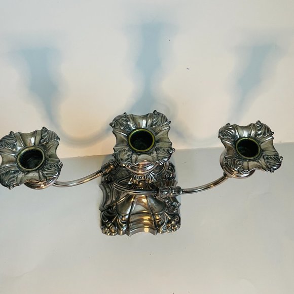 Vintage | Accents | Vintage Solid Metal 3arm Coronet Silver Plate Ep ...